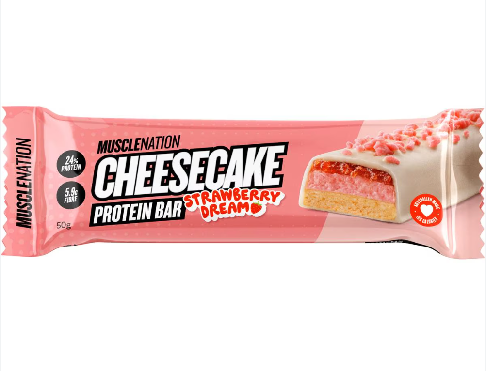 MUSCLE NATION CHEESECAKE PROTEIN BAR – Team Flex